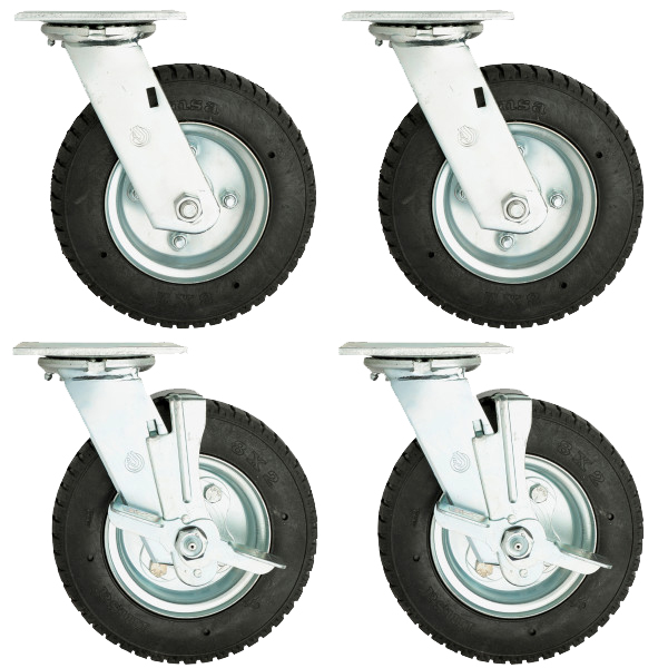 Metro 6in Rear Rigid and 8in Semi-Pneumatic Caster Upgrade | BioPharm World