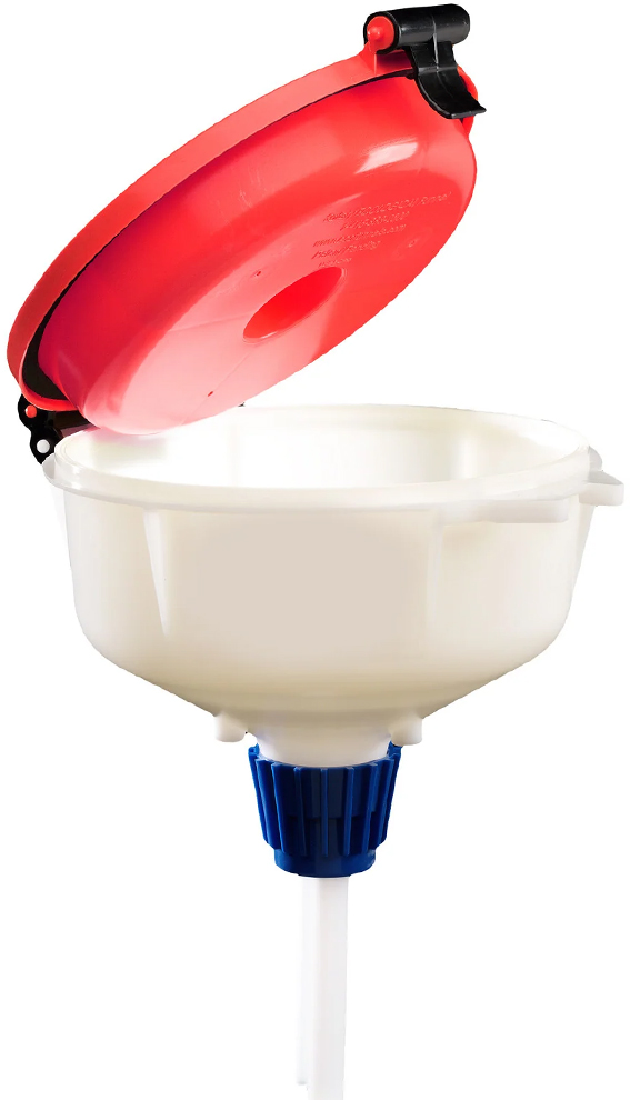 Foxx Life Sciences EZwaste HDPE Safety Funnel with VersaCap | Funnels ...