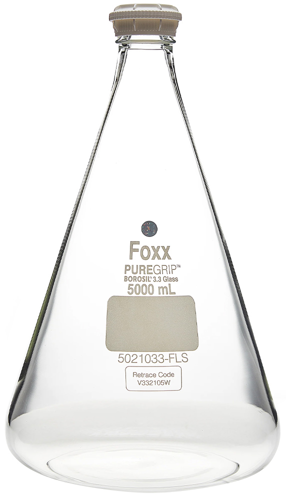 Foxx Life Sciences PUREGRIP Erlenmeyer Flask with VersaCap | Media ...