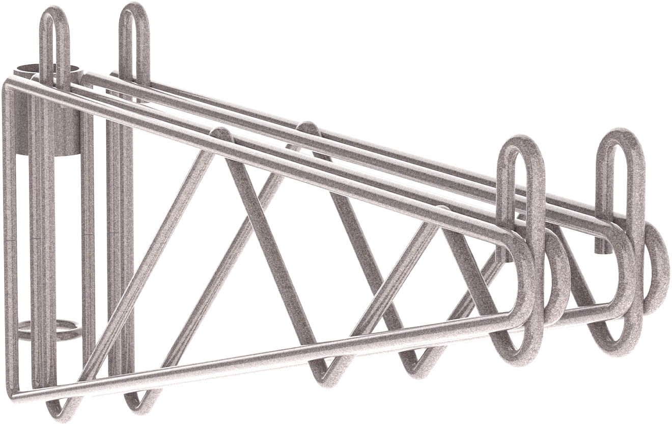 Metro Super Erecta Post-Type Wall Mount Double Shelf Bracket | BioPharm ...
