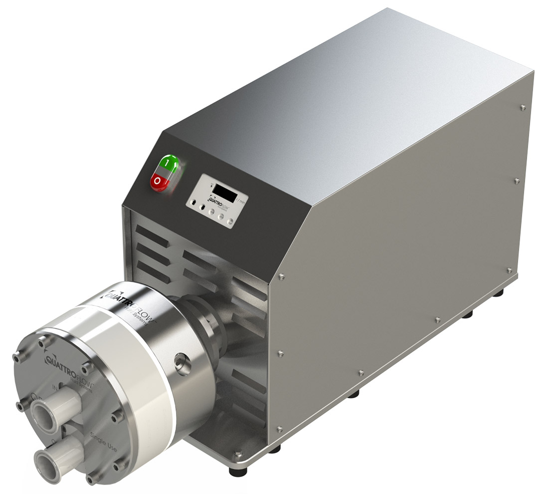 Quattroflow QF5k Series 4-Piston Diaphragm Pump with Single-Use Chamber ...