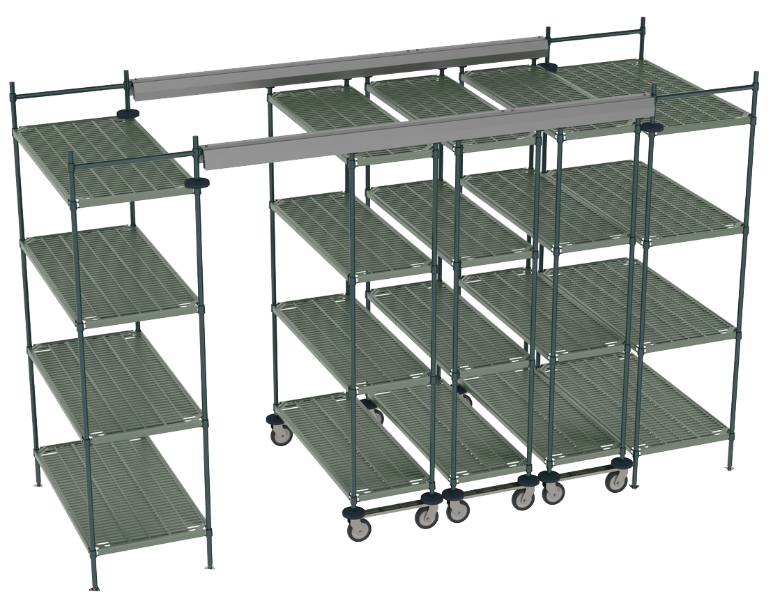 Metro Super Erecta Top-Track Overhead Track Shelving Complete Kit ...