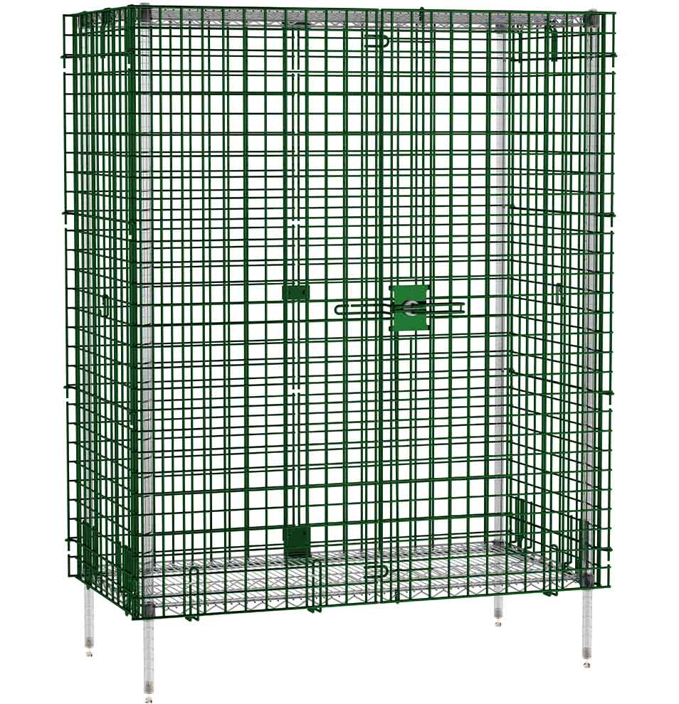 Olympic Green Epoxy Coated Security Cage Enclosure Kit | Shelving ...