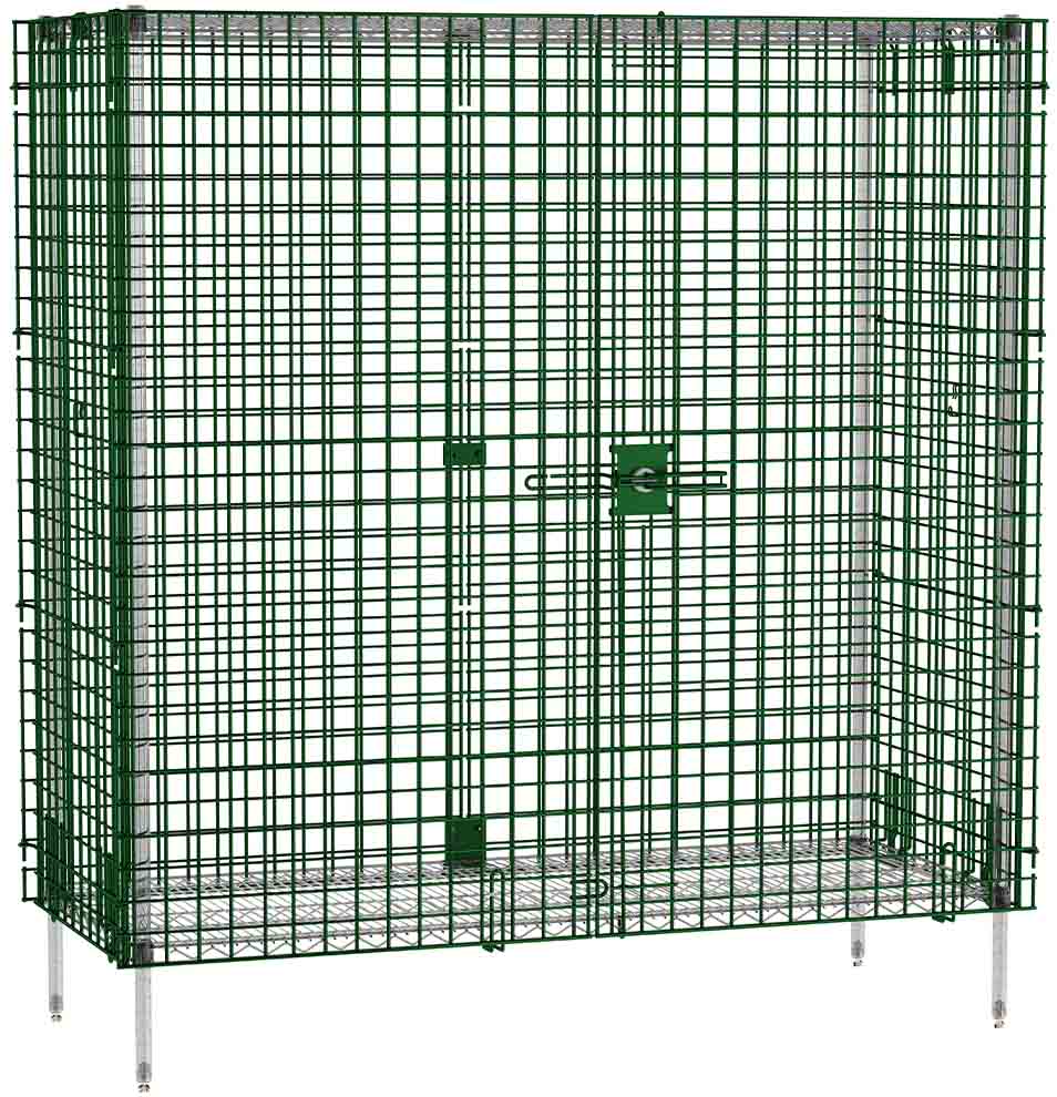 Olympic Green Epoxy Coated Security Cage Enclosure Kit | Shelving ...
