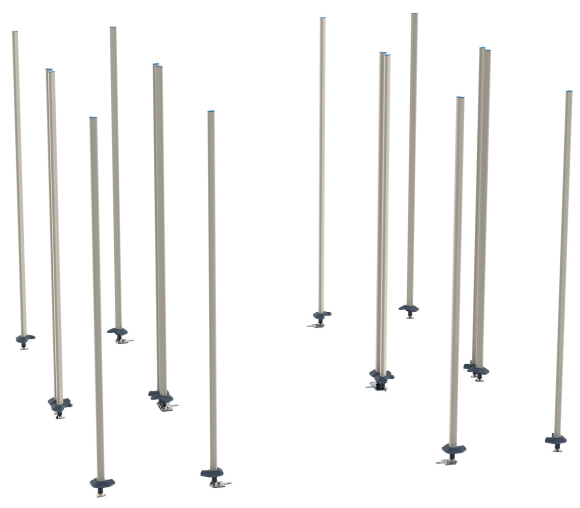 Metro qwikTRAK Floor Track Shelving Double Deep Stationary Intermediate ...