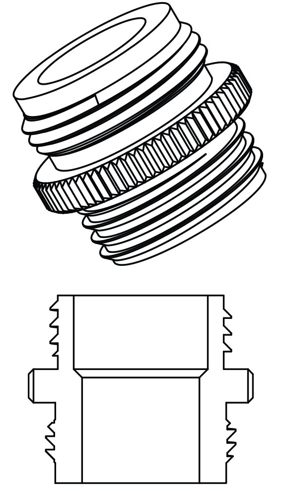 SCAT Lab Safety External Thread Adapter | Sanitary Fittings | BioPharm ...