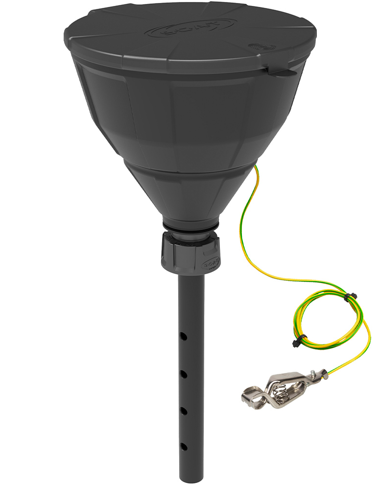SCAT Lab Safety GL45 ARNOLD Safety Funnel with Ball Valve | Funnels ...